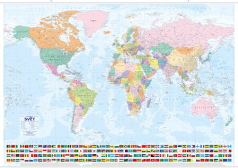 Kniha Svět - nástěnná mapa Státy a území 1:21 000 000 | Odborná ...
